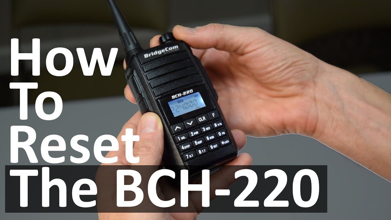 How to Reset a BCH-220 - YouTube