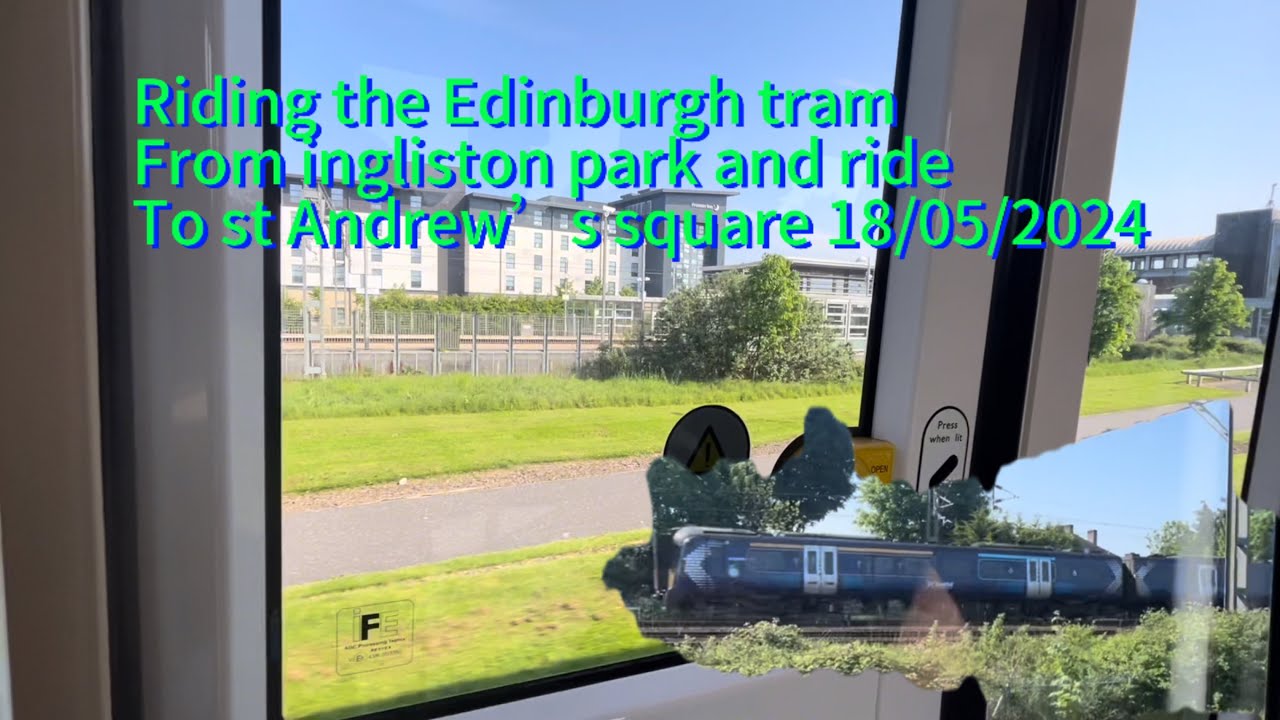 Riding the Edinburgh tram from ingliston park and ride to St Andrews ...