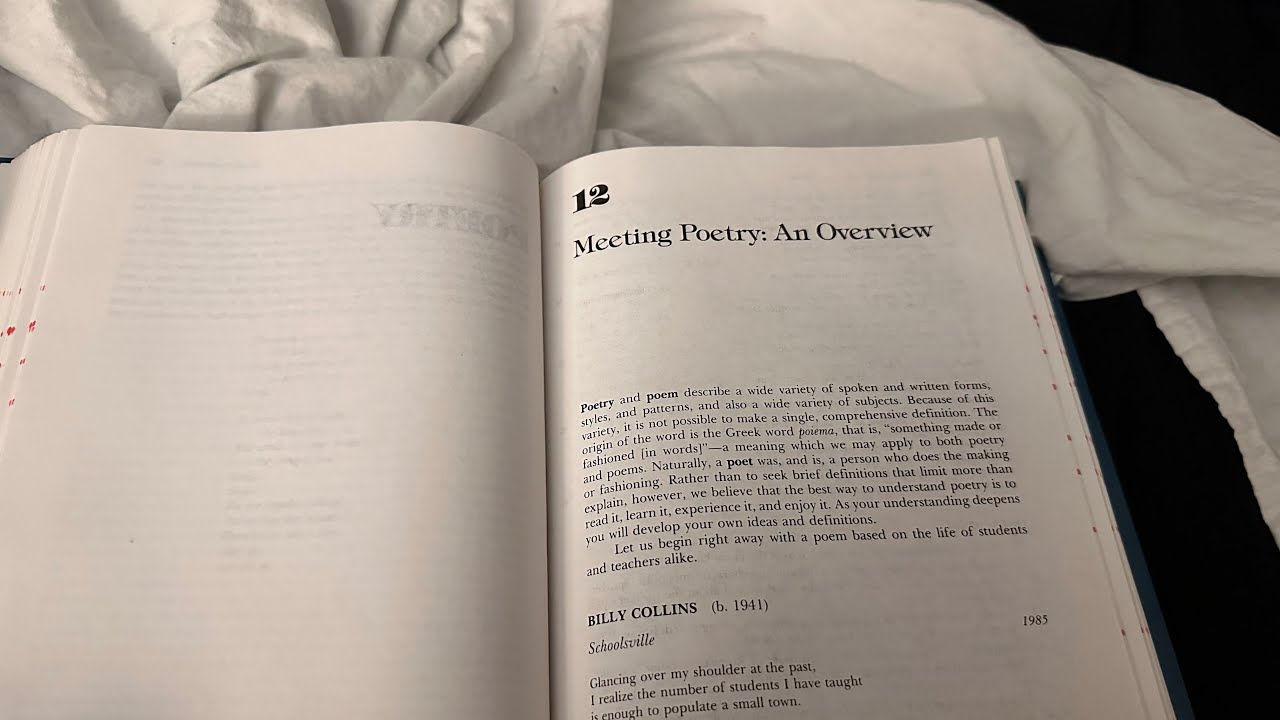 Pops reads a random excerpt from a poetry textbook - YouTube