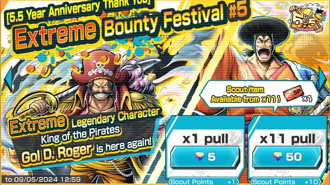 Gol D Roger Summons (One Piece Bounty Rush) - YouTube