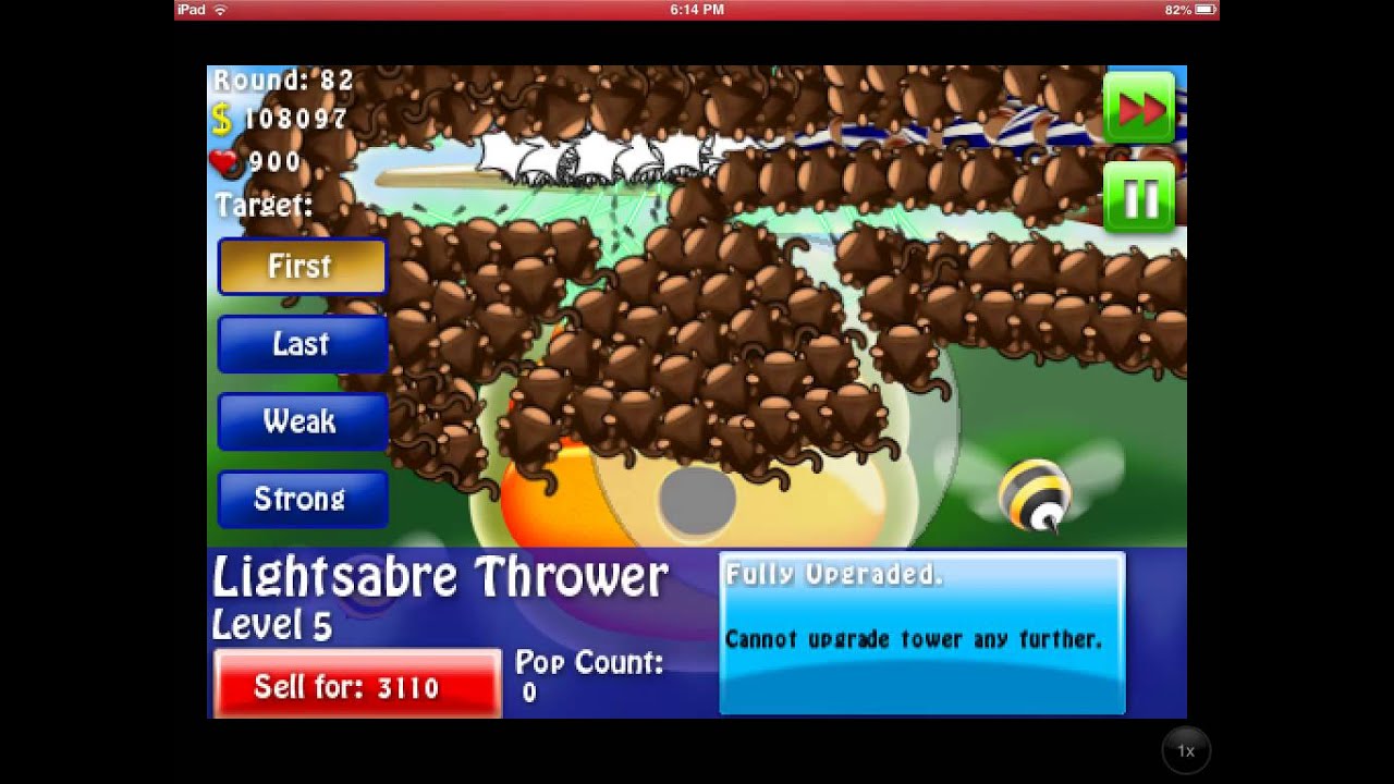 BTD4: Army of Lightsabre Monkeys - YouTube