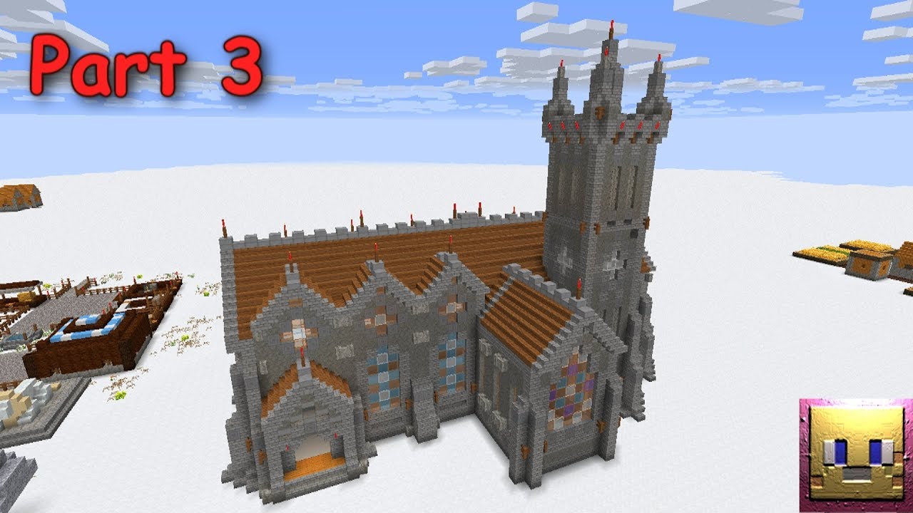 MINECRAFT - Medieval Fortress Tutorial EP43|Cathedral part 3 - YouTube