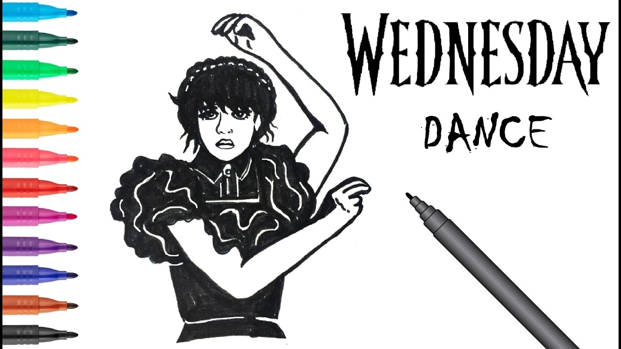 Easy Drawing Wednesday Dance I Kolay Wednesday Dans Çizimi I Dans Eden ...