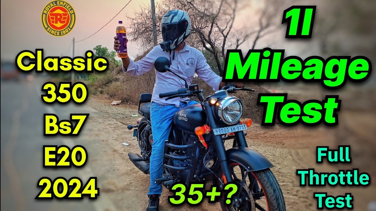 Royal Enfield Classic 350 Bs7 2024 Model Mileage Test | E20 2024 | New ...
