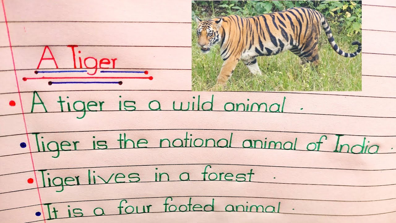 10/20 lines on a tiger || about tiger in English || about tiger in ...