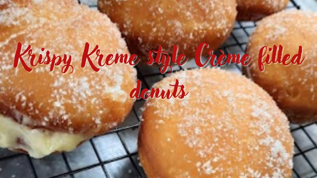 CUSTARD CREAM FILLED DONUTS RECIPE - YouTube