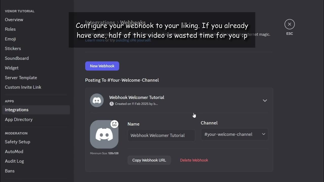 Discord webhook welcomer setup! - YouTube