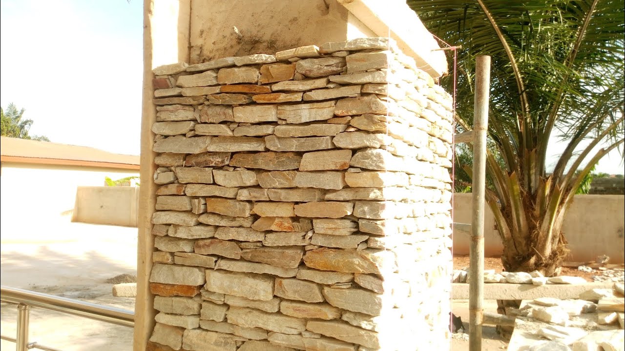 modern building in GHANA 🇬🇭 beautiful white stone cladding || shells ...