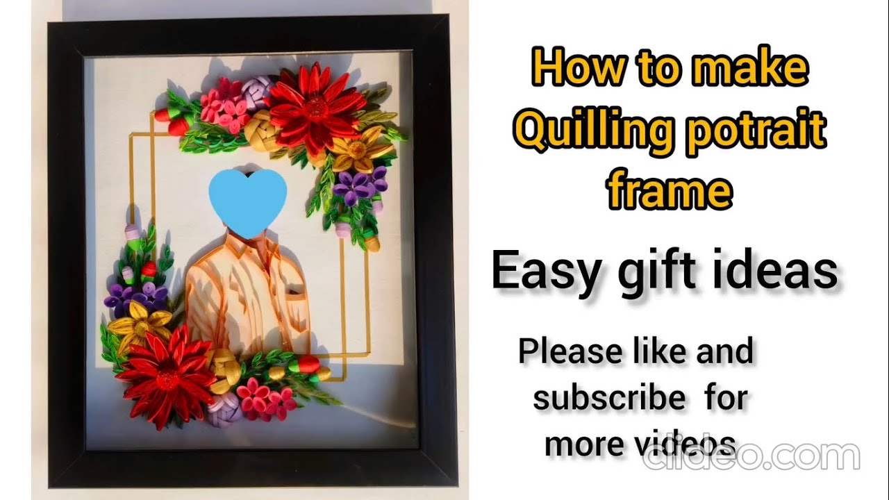 easy making of paper potrait frame ..gift ideas for more videos like ...