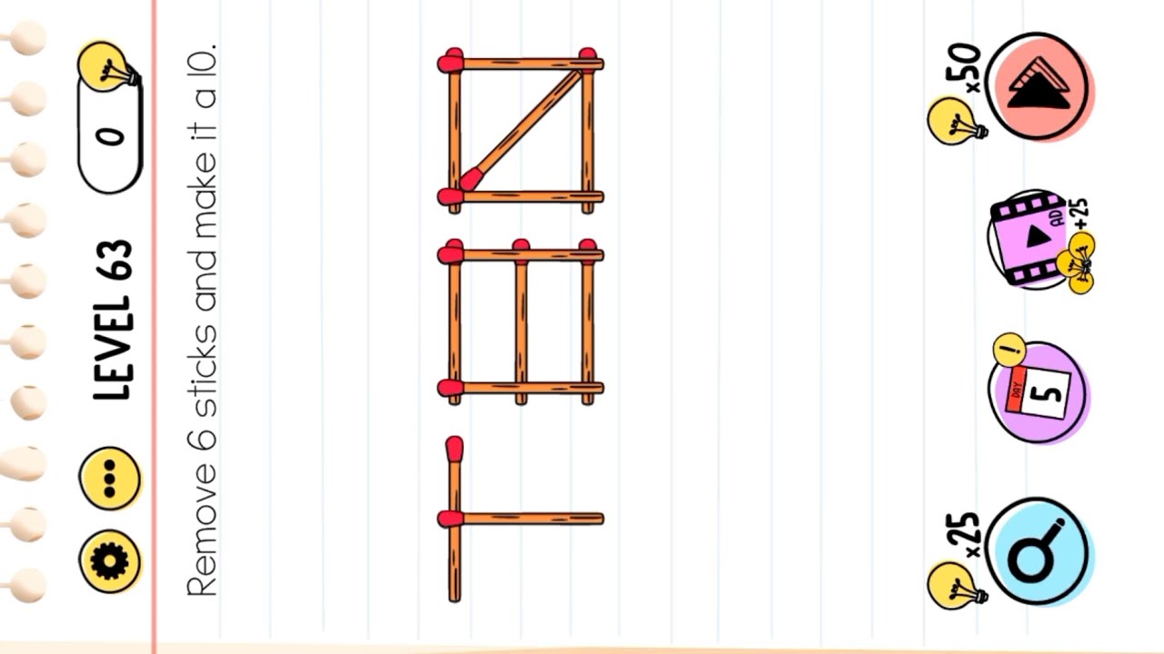 Brain test levels 63 - YouTube