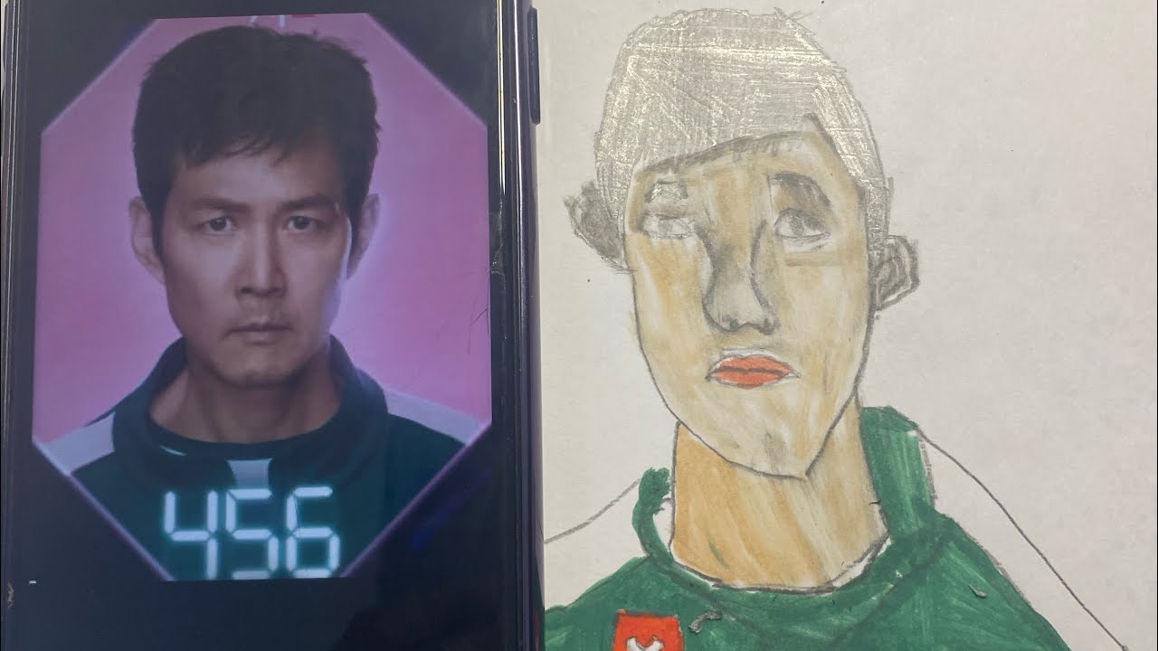 How to draw Seong Gi-Hun Player 456 step easy for begginers - YouTube