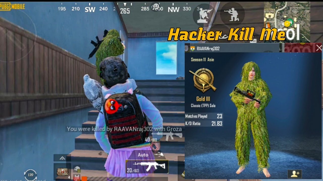 Hacker kill me in pubg mobile K/D 22 wallhack aimbot pubg gameplay - YouTube