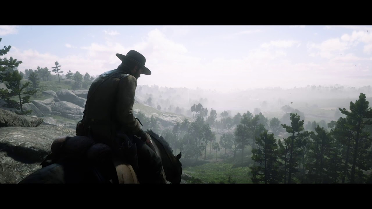 Red Dead Redemption 2- Cinematic Mountainside Ambiance (birds, horse ...