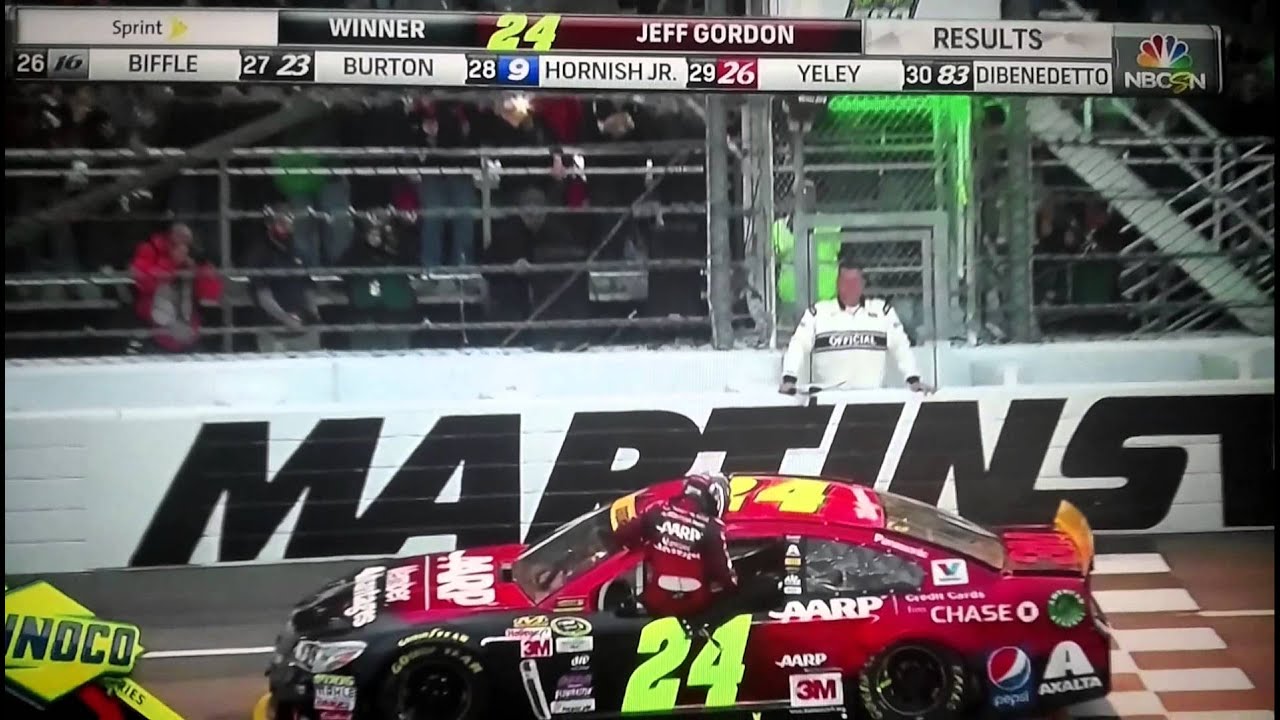 JEFF GORDON WINS AT MARTINSVILLE 2015!!!! - YouTube