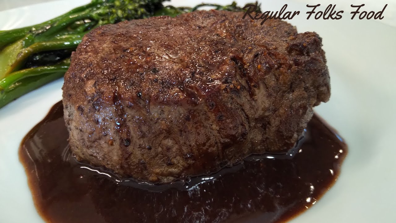 Filet Mignon w/ Red Wine Pan Sauce - YouTube