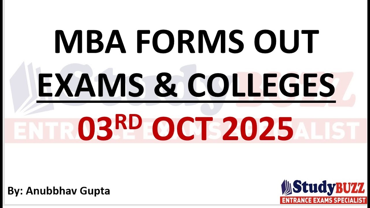 MBA Exams and Colleges Forms are Out: Compiled List | Last Date - YouTube
