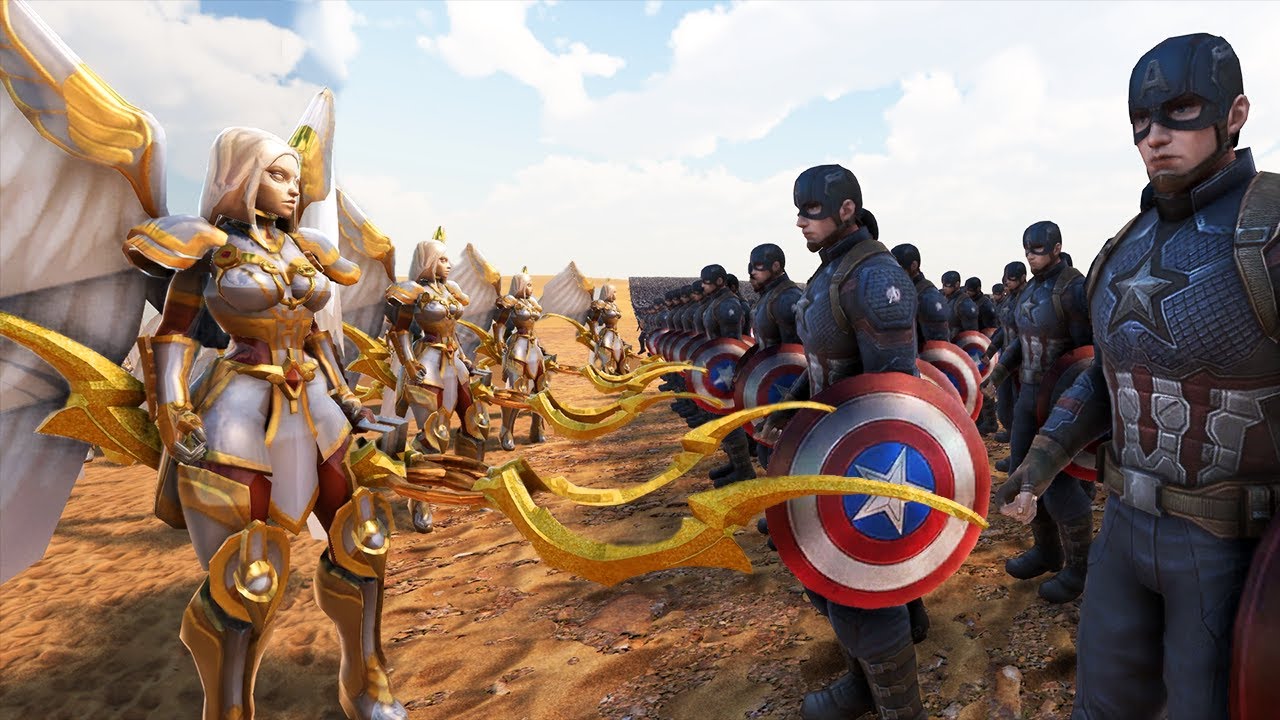 12 Angel vs 2,000,000 Captain America | Ultimate Epic Battle Simulator ...