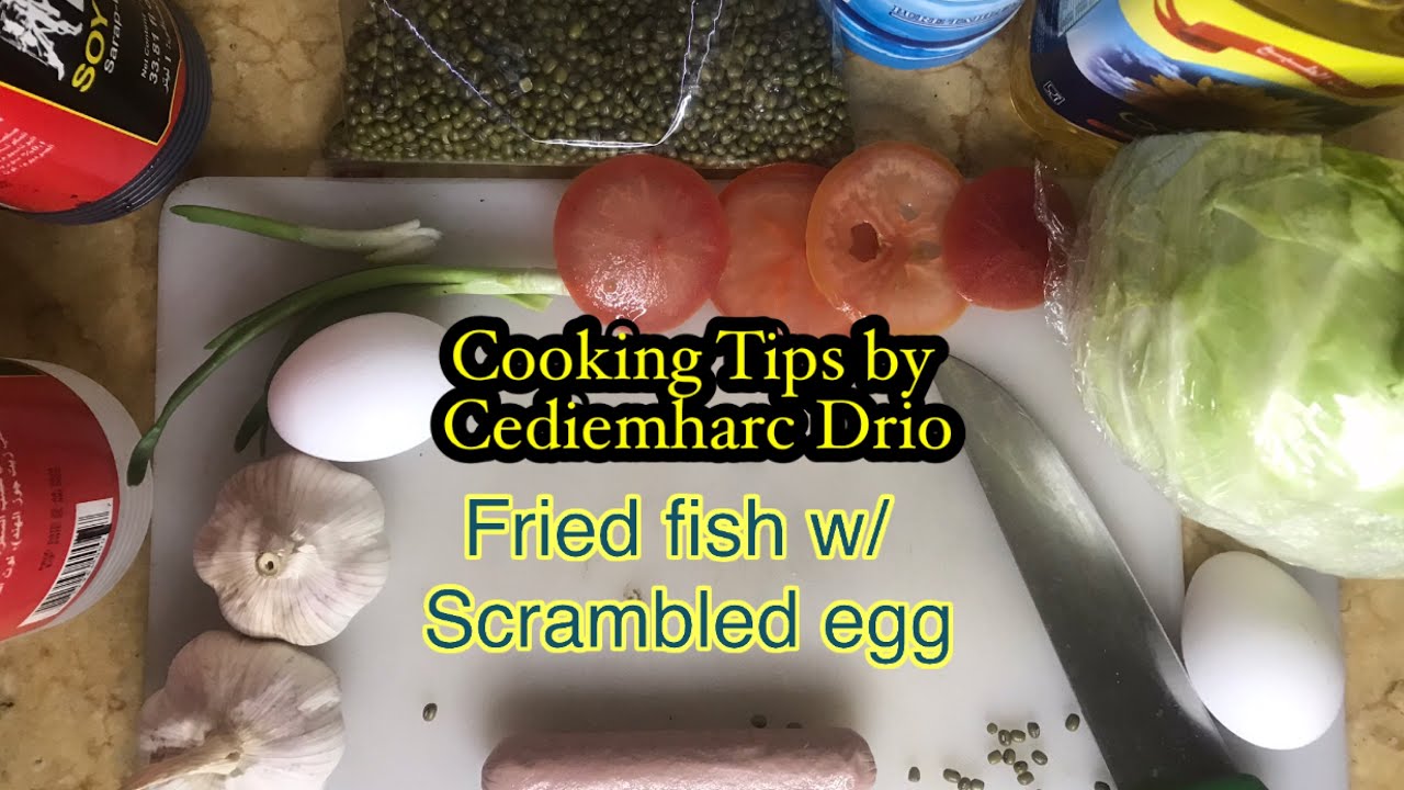 Fried fish with scrambled egg - YouTube