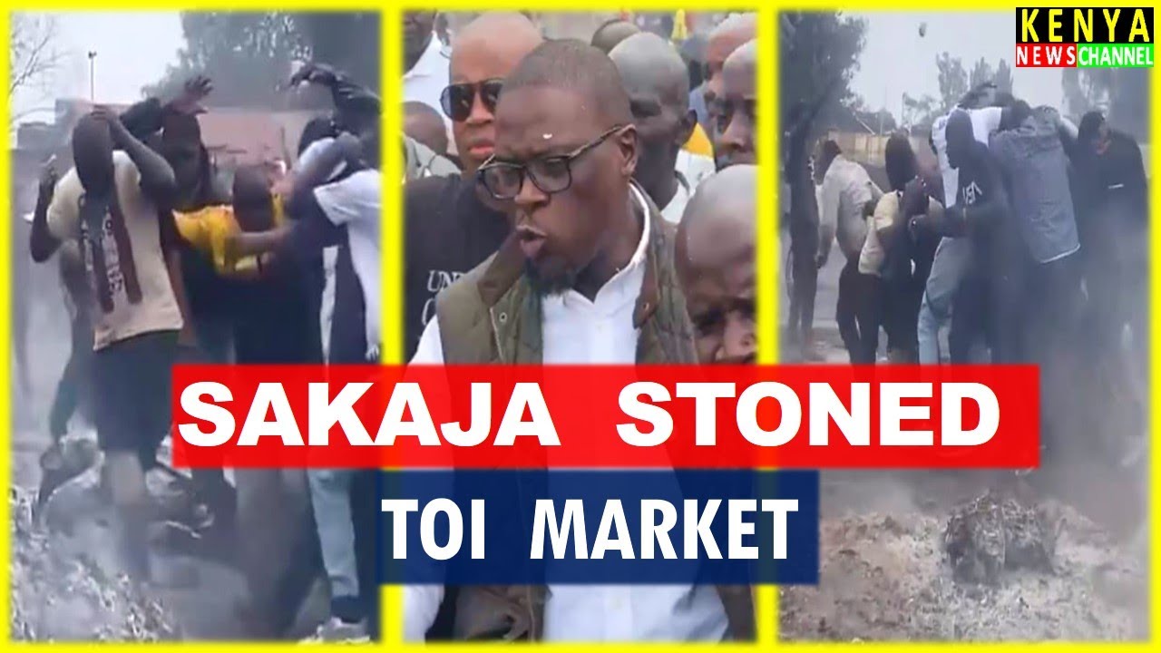 Sakaja CHASED AWAY with Stones at Toi Market after Fire Tragedy in ...