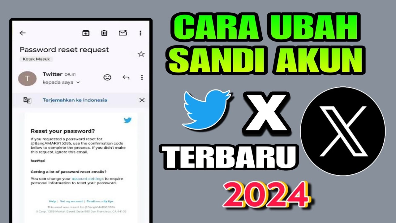Cara Ubah Sandi Akun X | Cara Atur Ulang Sandi X Twitter - YouTube