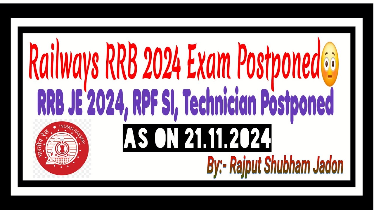 🚂 RRB Revised Exam Calendar 2024 📆 | RRB Revised Exam Date - YouTube
