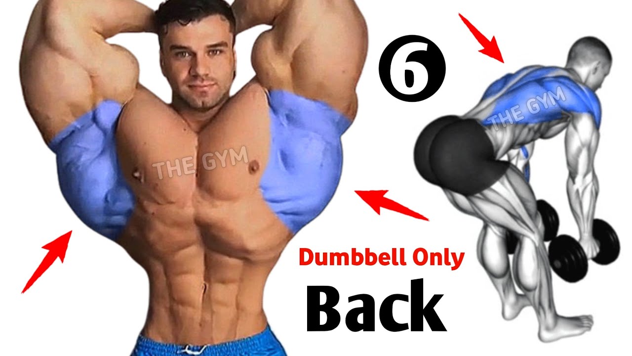 6 Dumbbell Back Workout For Huge Back - Dumbbell Workout - YouTube