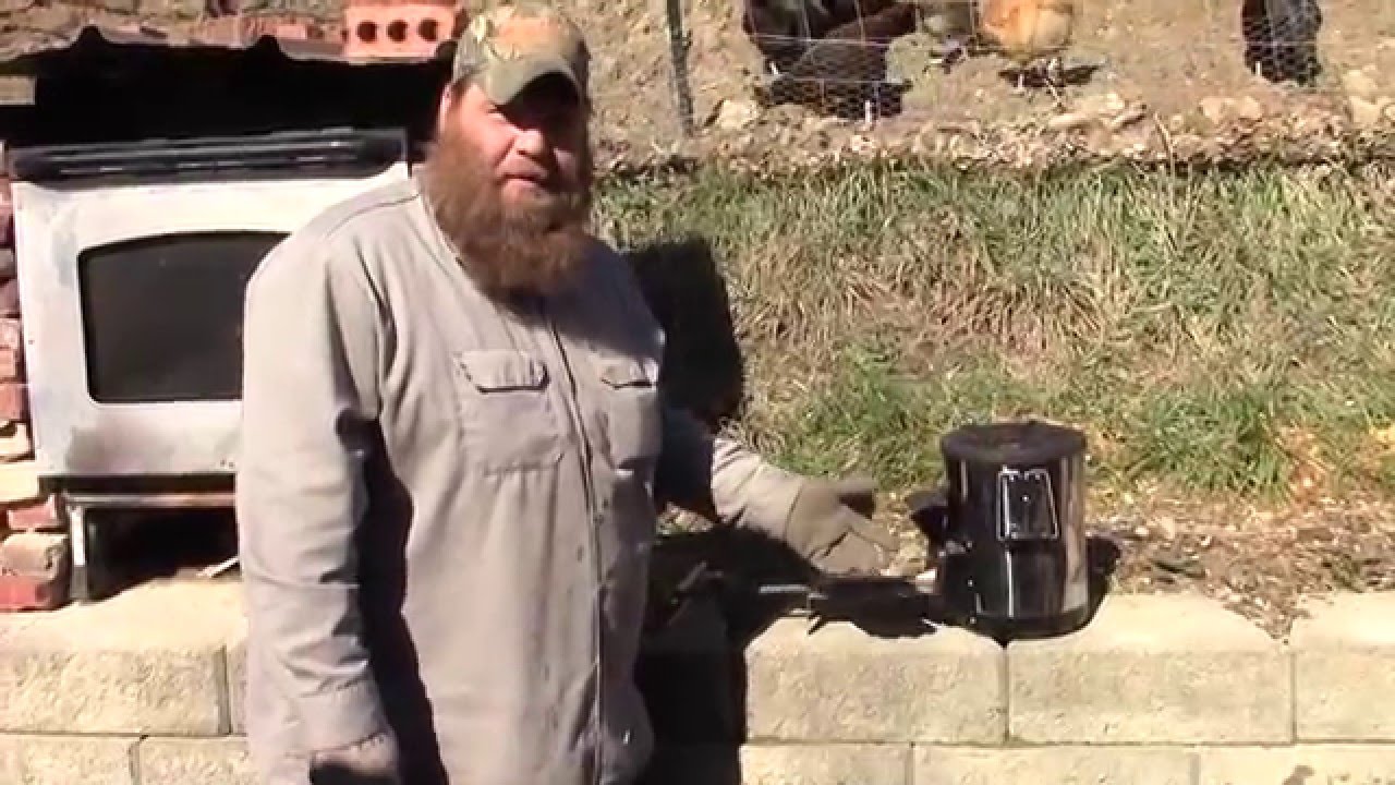 Improvised Small Forge with Rocket Stove - YouTube