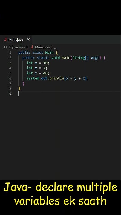 Declare Multiple Variables In Java Java Series Part 15 Shorts Youtube