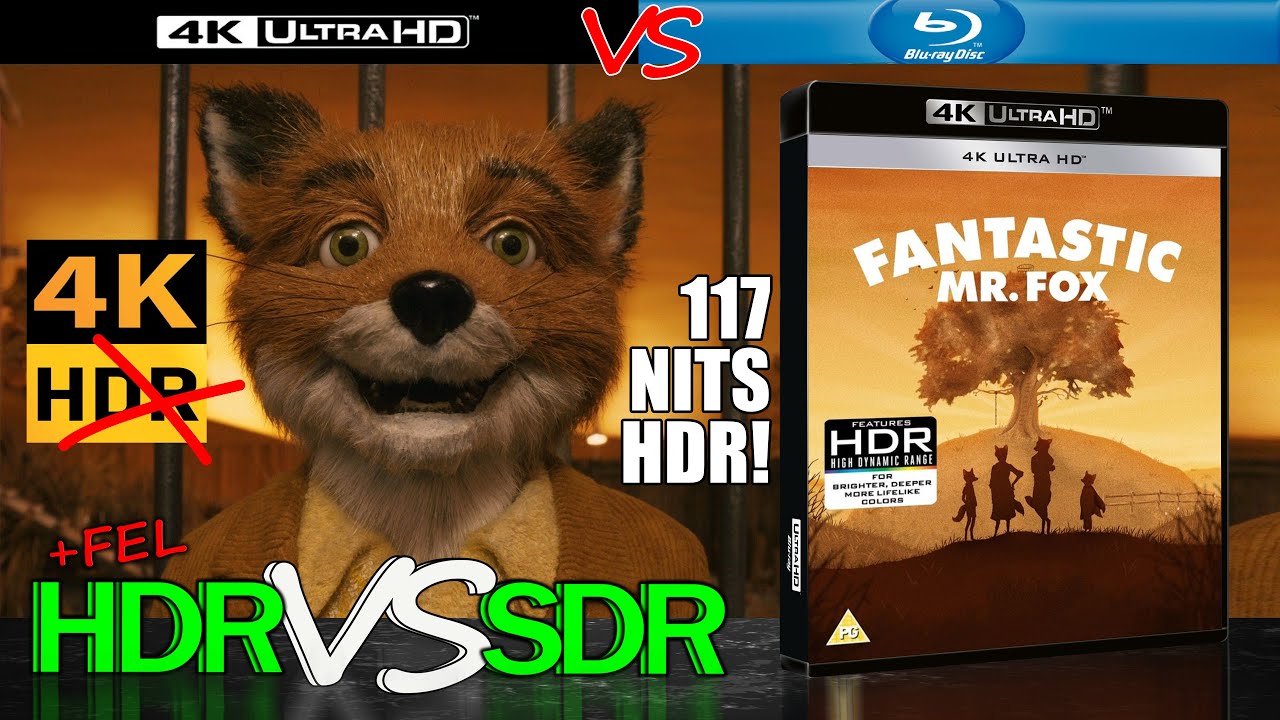 Fantastic Mr Fox 2009 HDR WCG ANALYSIS 4K UHD Blu Ray REVIEW vs 1080p ...