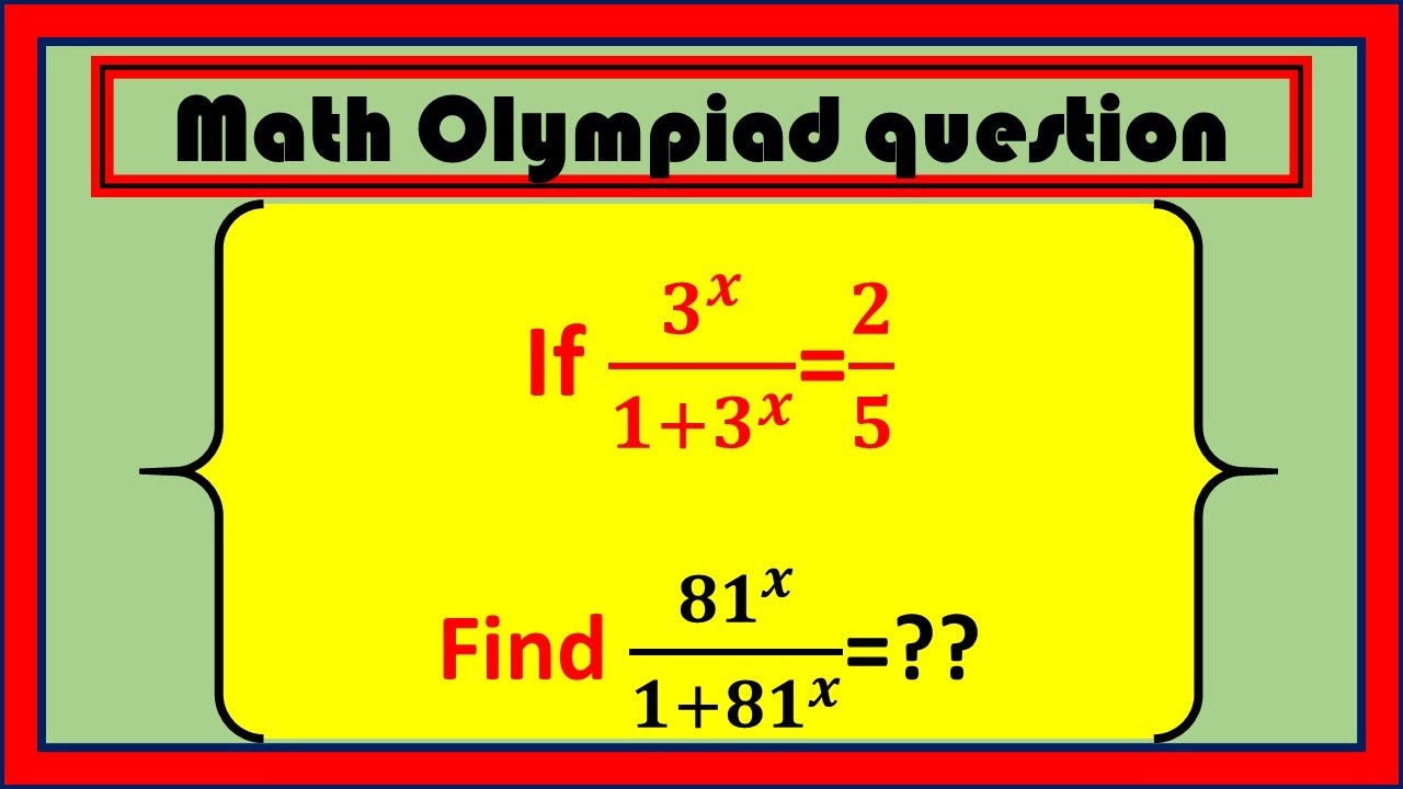Math olympiad question || viral math problem - YouTube