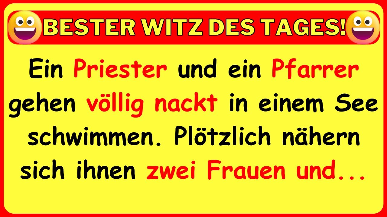 🤣 BESTER WITZ DES TAGES! Ein Priester und ein Pfarrer gehen völlig ...