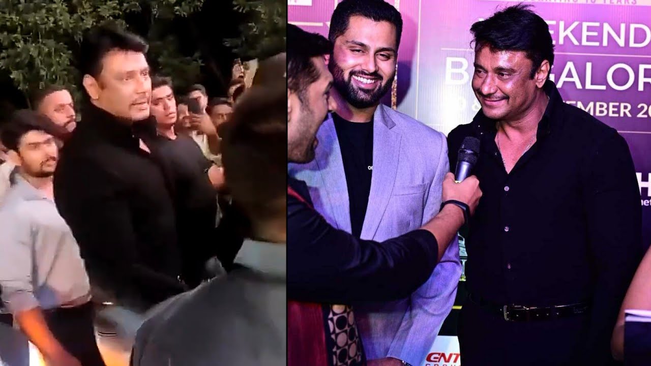 Darshan Mass Entry At SIIMA Awards Function | Abhishek Ambareesh ...
