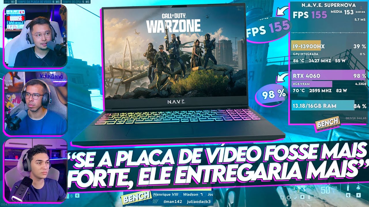 NAVE Supernova 2023 com i9 13900HX e RTX 4060 depois de voltar da ...