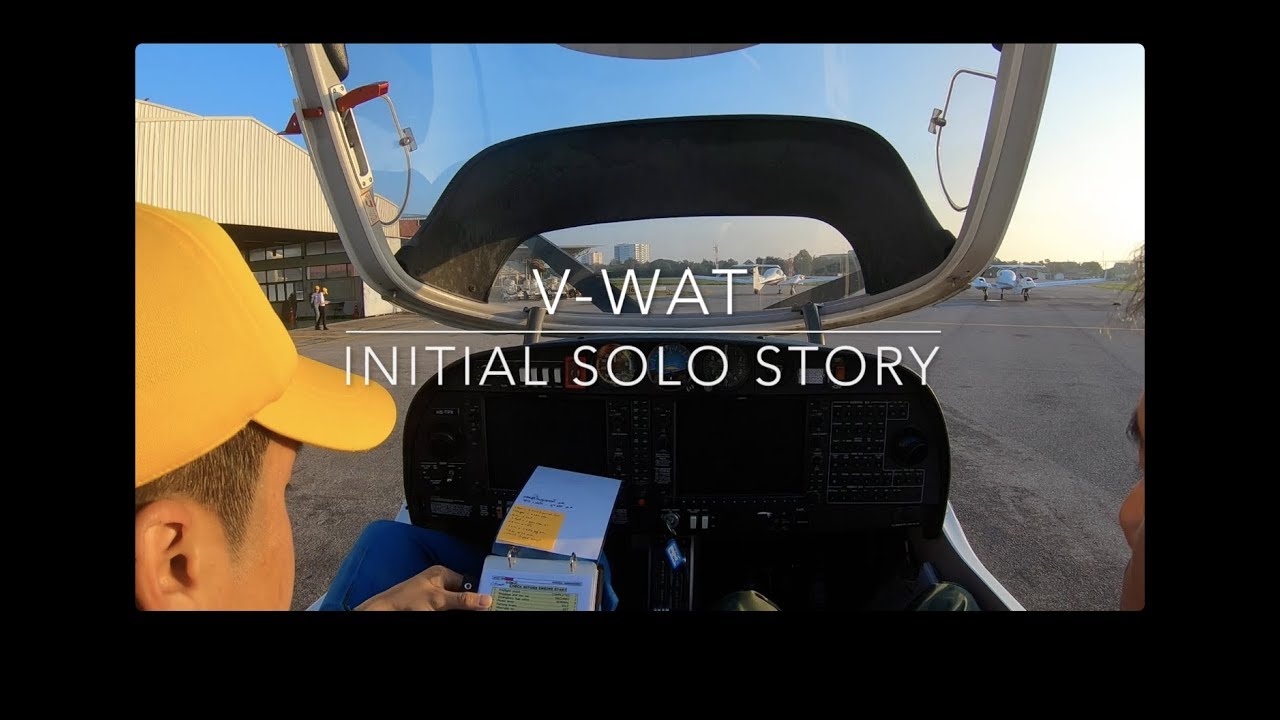 Initial Solo | First Solo Flight | Student Pilot | V-WAT CATC AP110 ...