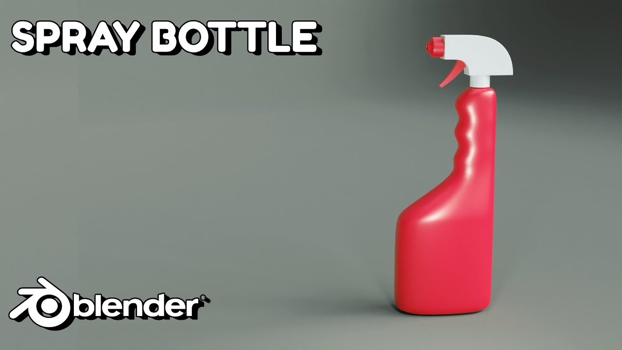 spray bottle modeling in blender - YouTube