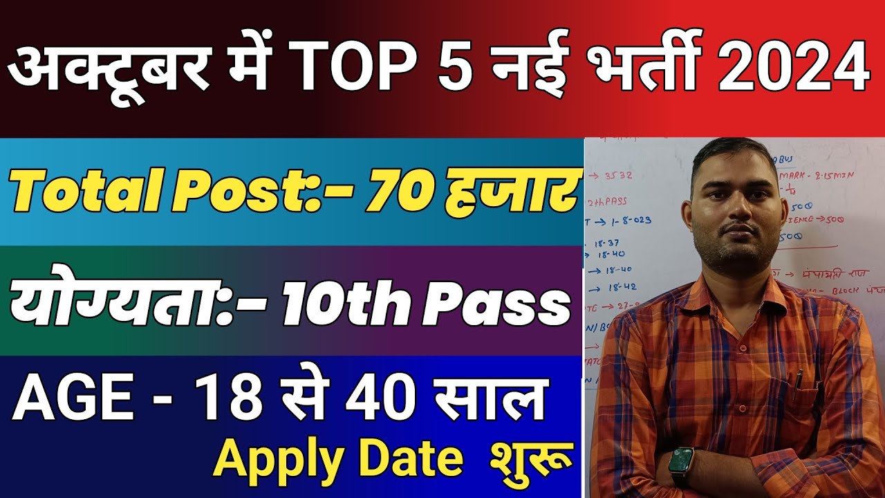 October New Vacancy | New Vacancy 2024 October | Latest Govt Job 2024 ...