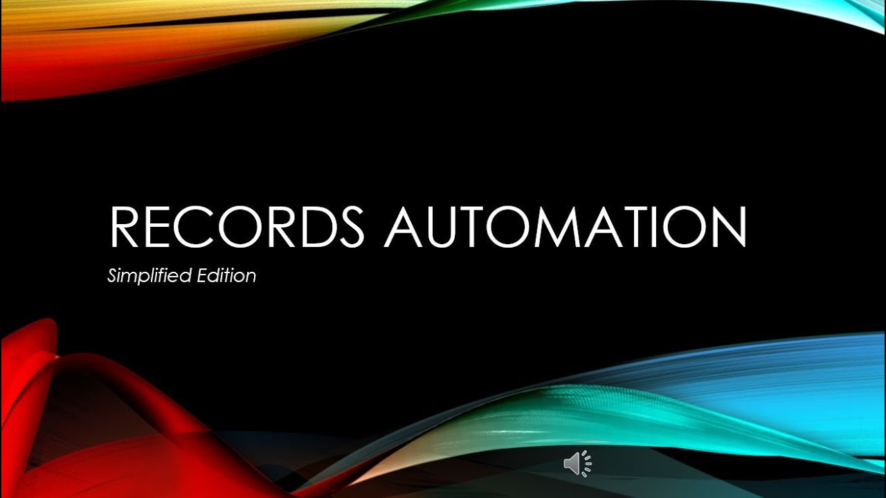 Records automation Simplified - YouTube
