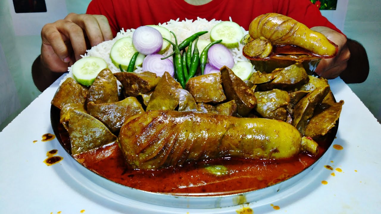 Very Oily Mutton Chusta & Liver Curry Eating| Spicy Mutton Chusta ...