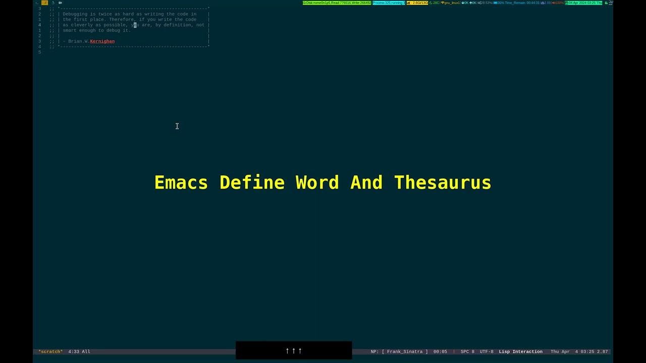 Emacs Define Word And Thesaurus 2024_04_04_03:24:19 - YouTube