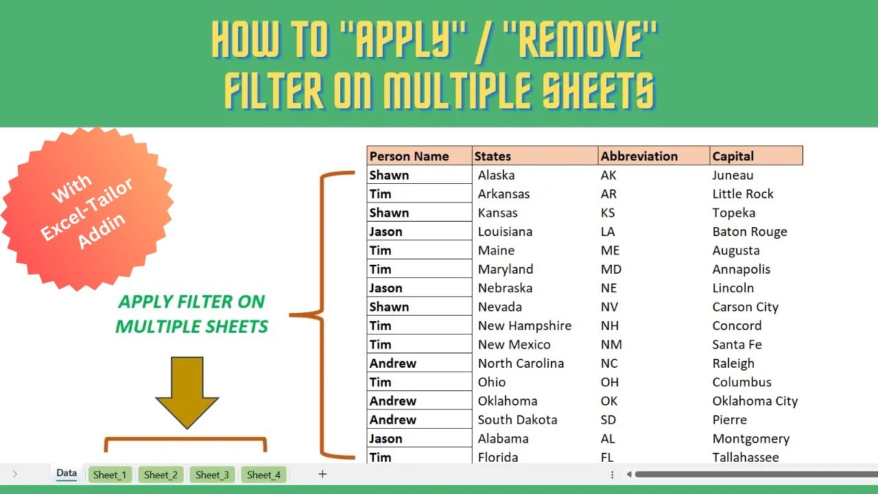 Apply Filter On Multiple Sheets YouTube Apply Filter On Multiple Sheets YouTube