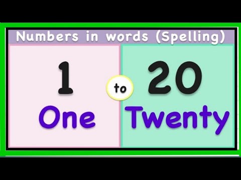 1 to 20 Number, 1 to 20 Spelling, Preschool 1 to 20 Spelling video song ...