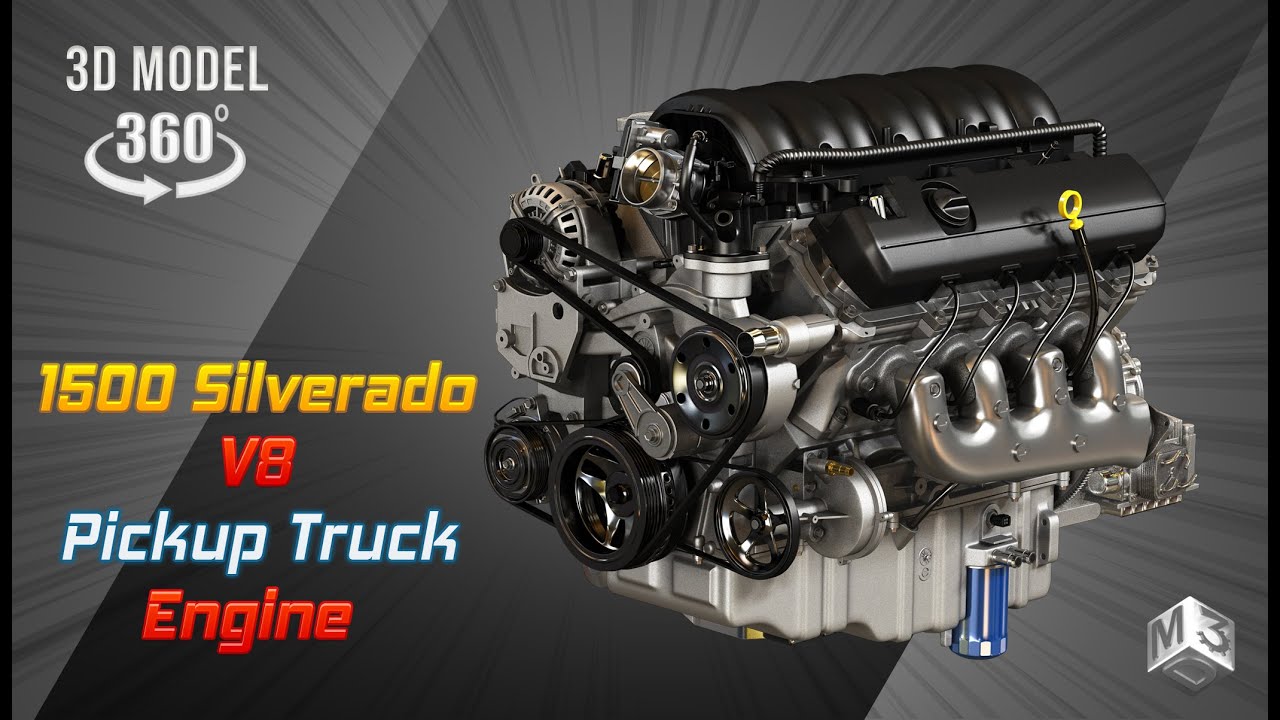 1500 Silverado Engine - V8 Pickup Truck Engine | Markos3d | 360 Degree ...