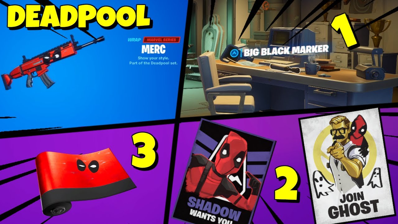 Find Deadpool's Big Black Marker & Deface Ghost or Shadow Posters ...