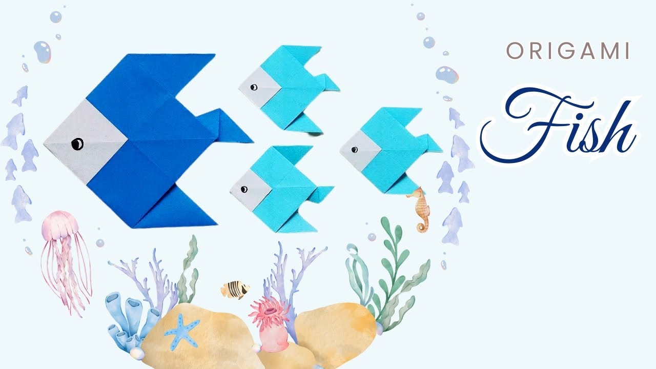 🐟 Origami FISH (Traditonal design) - YouTube