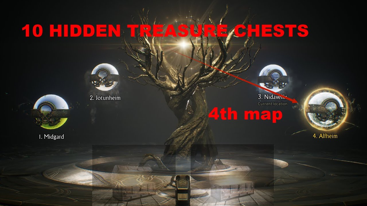 All 10 Hidden Treasure Chests 4th map (Alfheim) ODIN: Valhalla Rising ...
