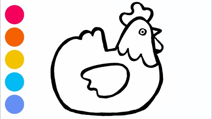 How To Draw A Chicken For Kids Drawingforallnet Chicken Drawing For