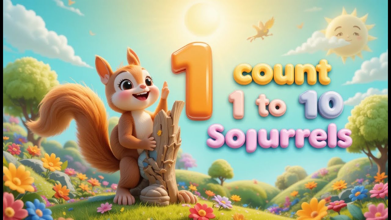 Squirrel Counting Fun | Learn Numbers 1 to 10 with Squirrels for Kids ...