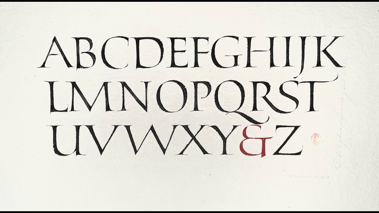 Roman Capitals alphabet, clean demo - YouTube