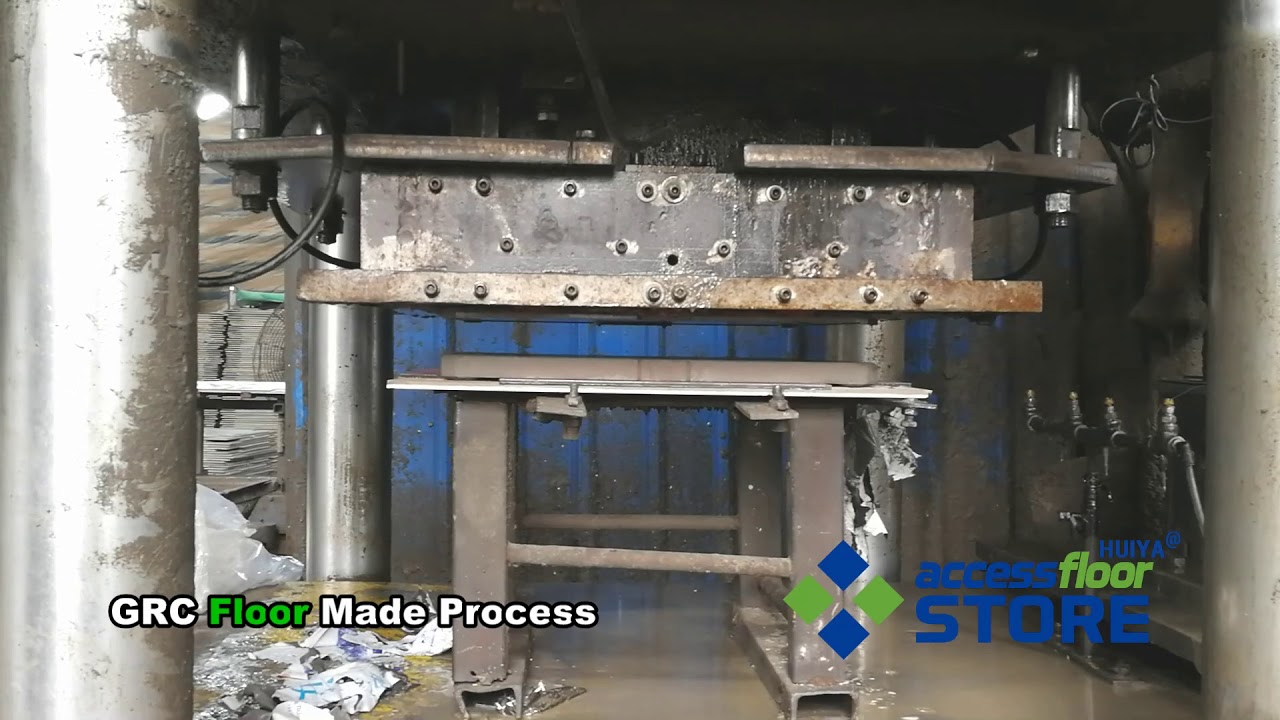 GRC raised flooring making process_GRC access floor manufacturer - YouTube