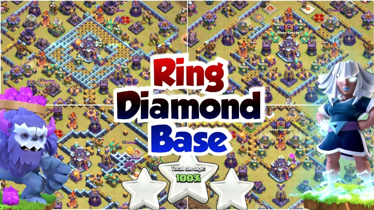 Famous Th15 RING & DIAMOND Base 3 Star | Best Th15 TITAN Cwl Attack ...